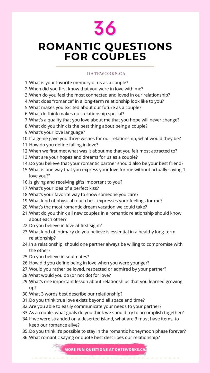 Romantic Questions For Couples (Sweet Ways To Spark Deep Conversations)